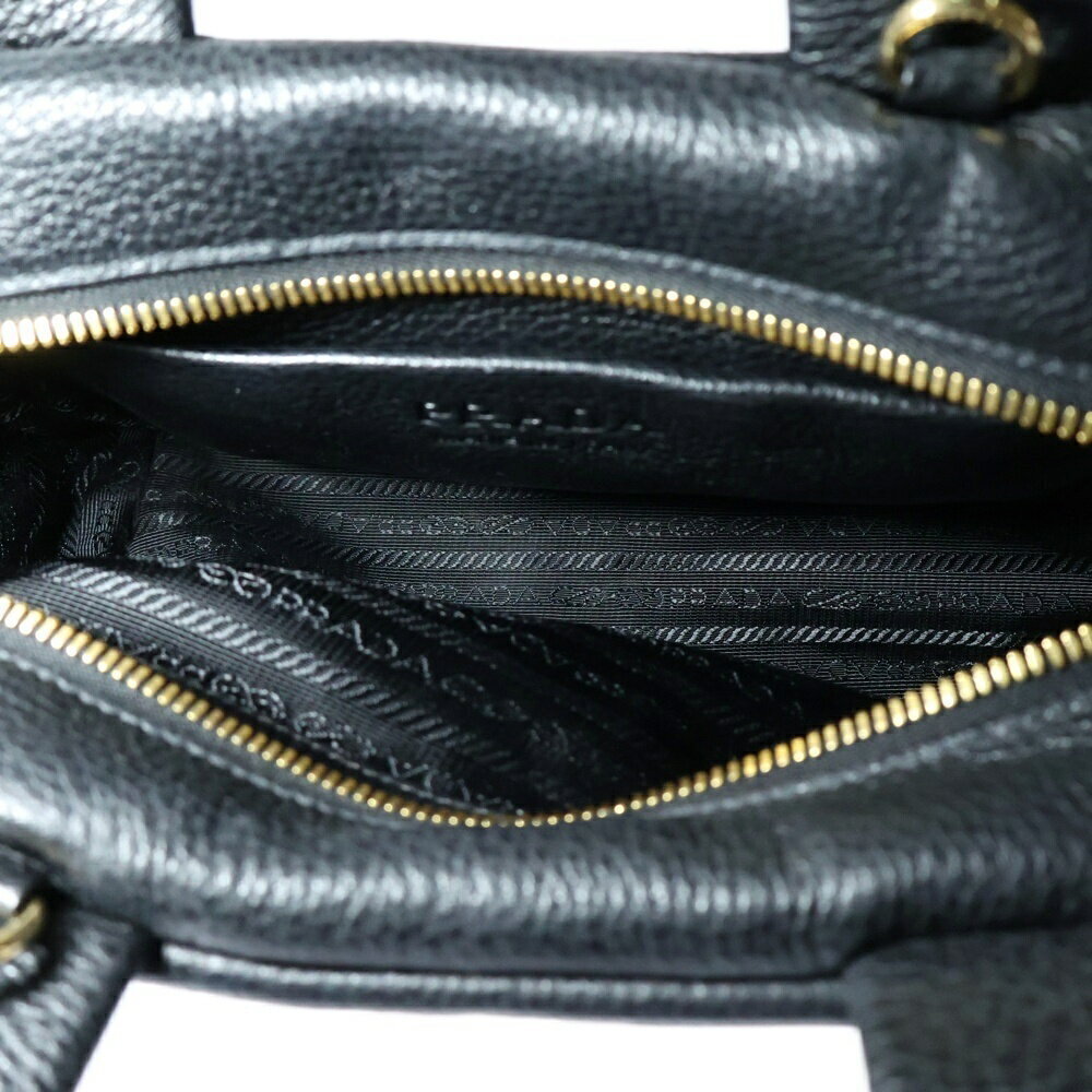 Prada | Bags | Prada Vitello Daino Soft Boston Black Leather Handbag ...